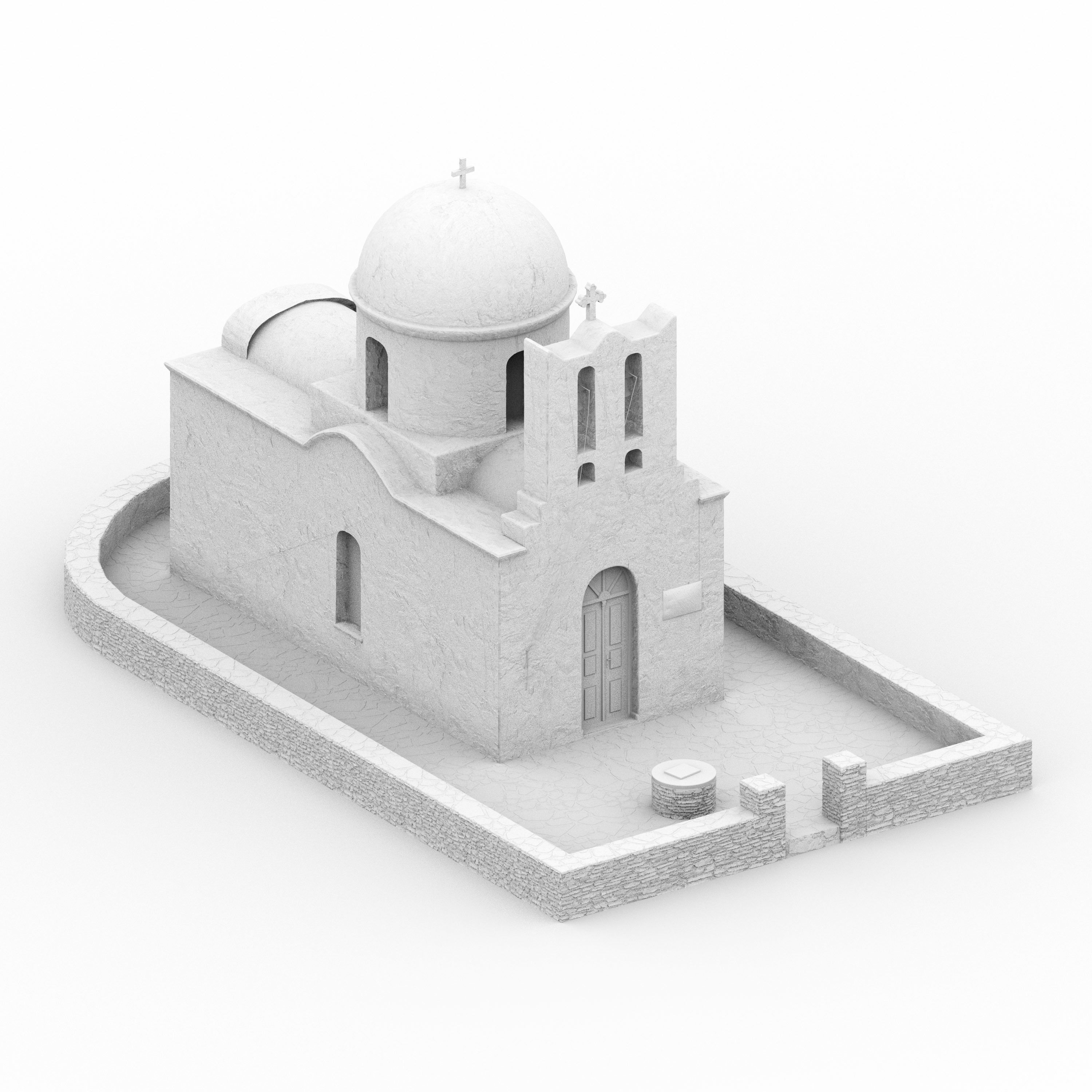 Greek church 3D model | CGTrader