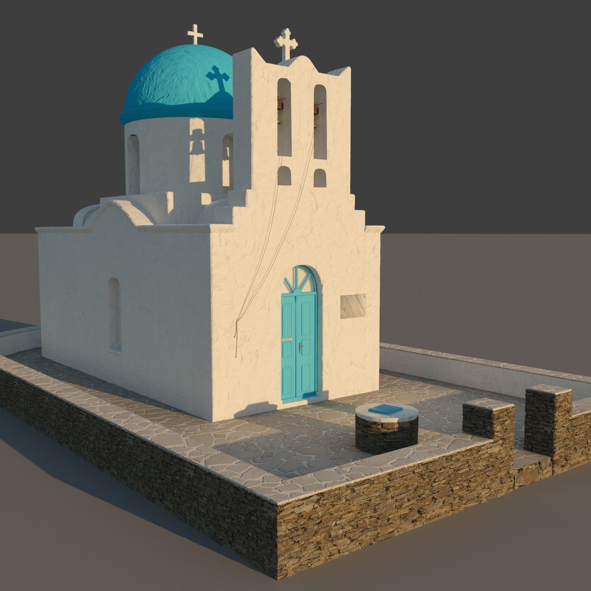 Greek church 3D model | CGTrader