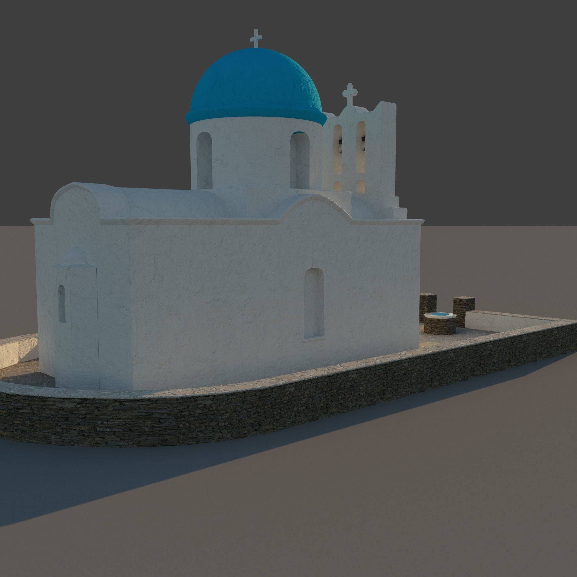 Greek church 3D model | CGTrader