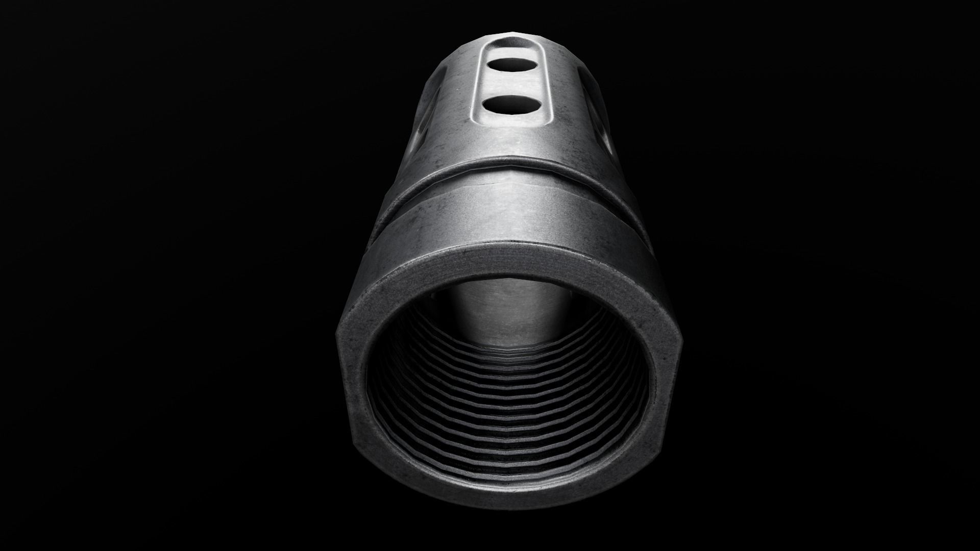 3D model TAA FTS Series Titanium PCC Hybrid Muzzle Brake VR / AR / low ...