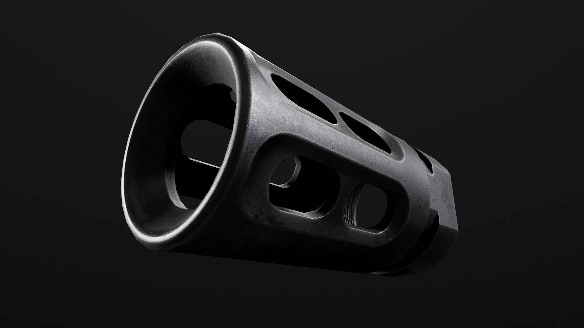 3D model TAA FTS Series Titanium PCC Hybrid Muzzle Brake VR / AR / low ...