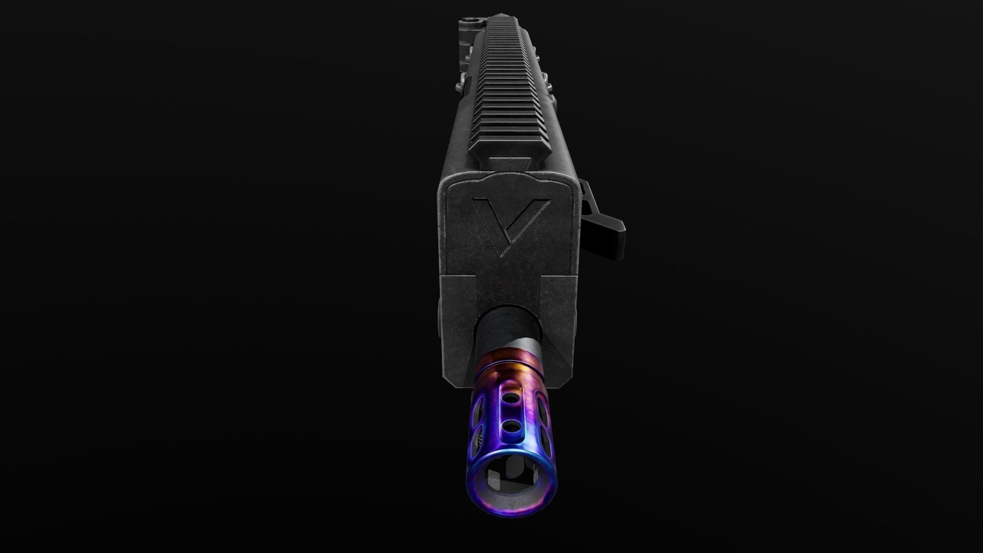 3D model TAA FTS Series Titanium PCC Hybrid Muzzle Brake VR / AR / low ...