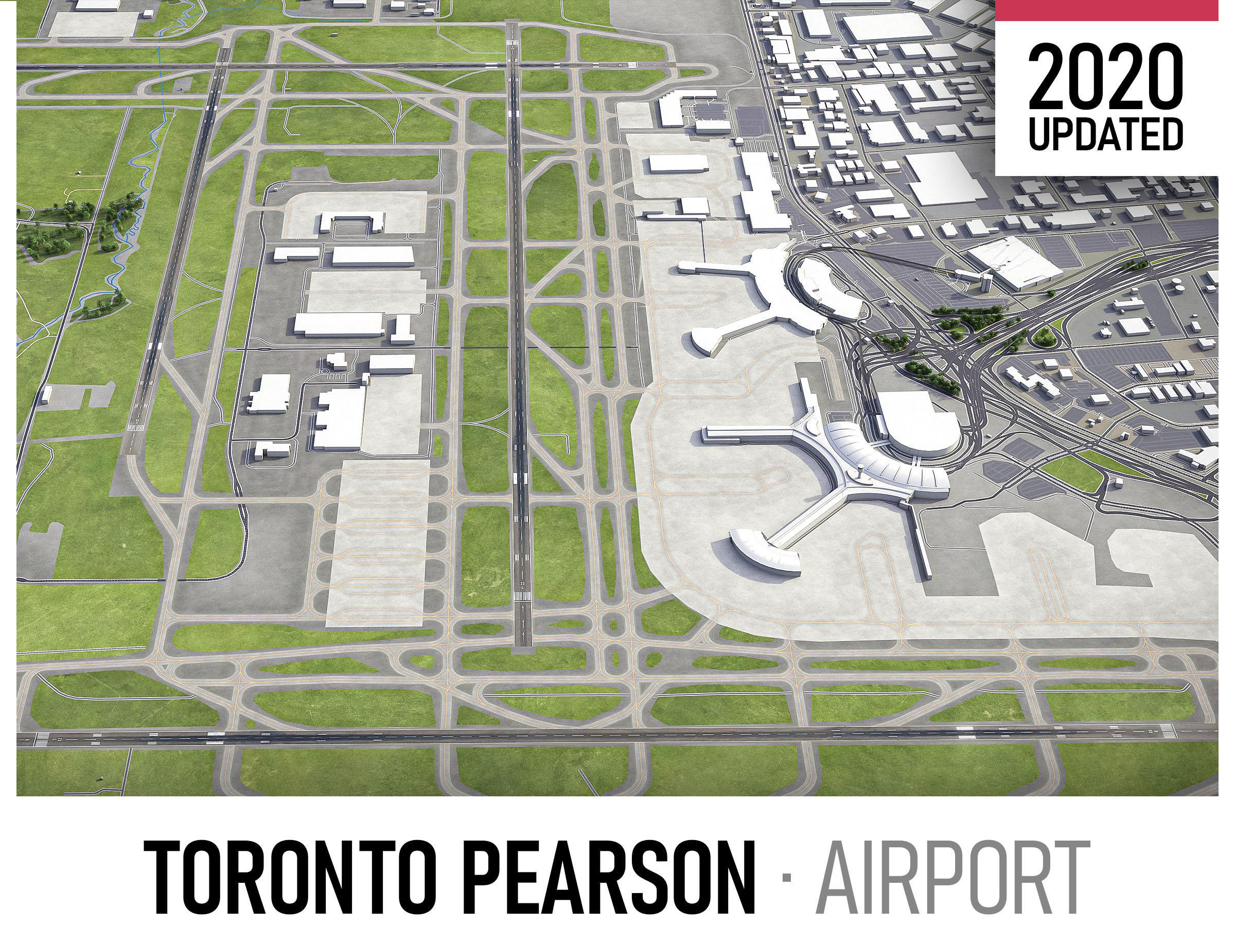 3D model Toronto Pearson Airport VR / AR / low-poly | CGTrader