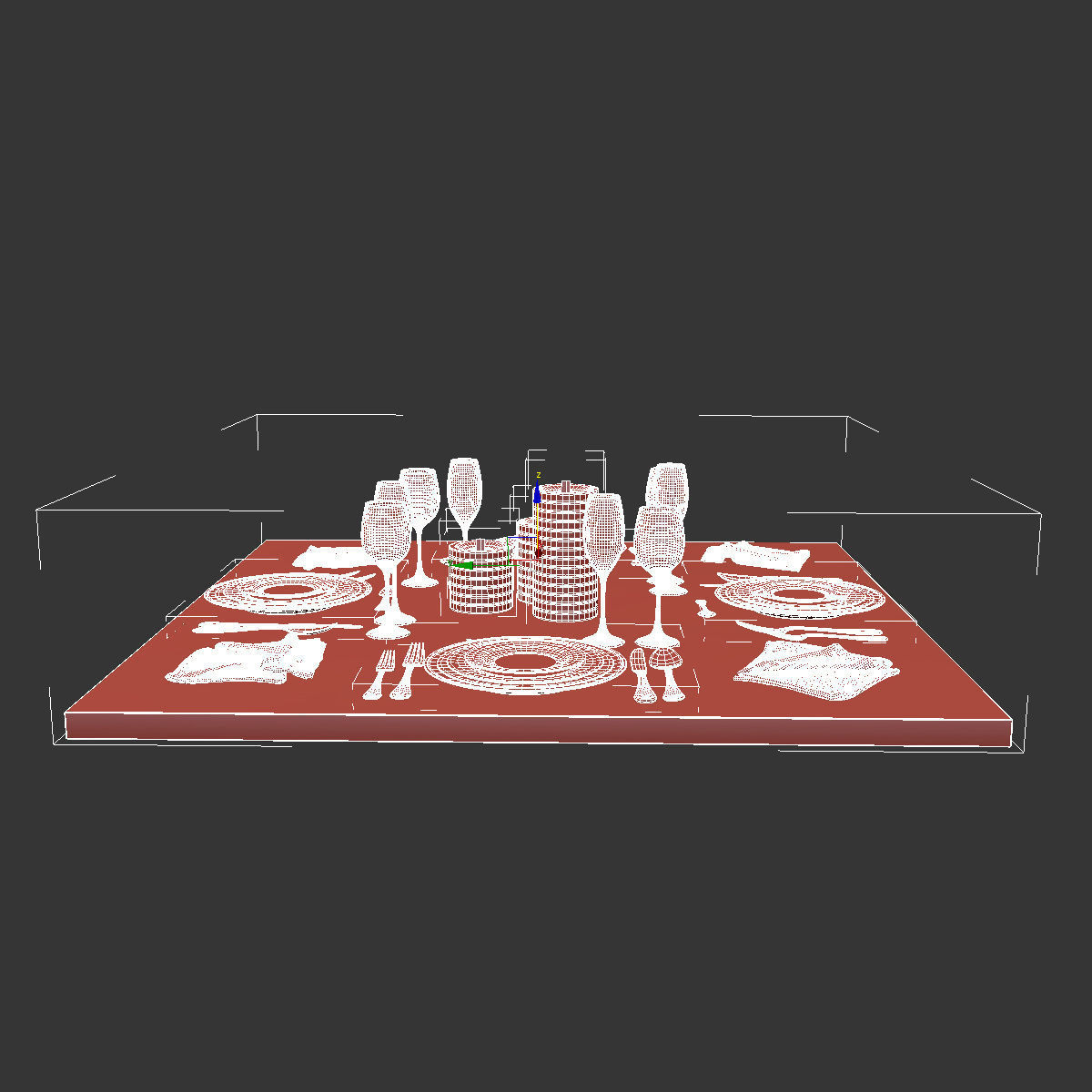 Table setting 17 3D model | CGTrader