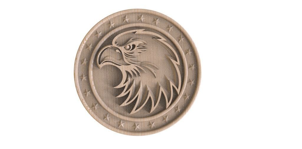 CNC Eagle Face 3D model 3D printable | CGTrader