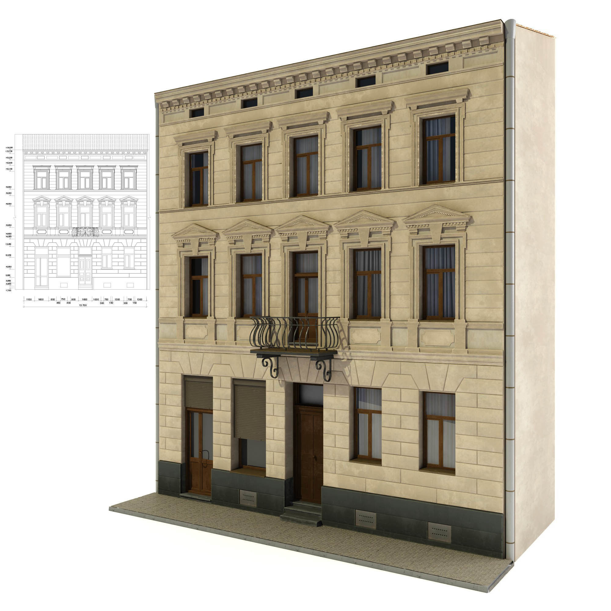 Facade Lv 3D model | CGTrader