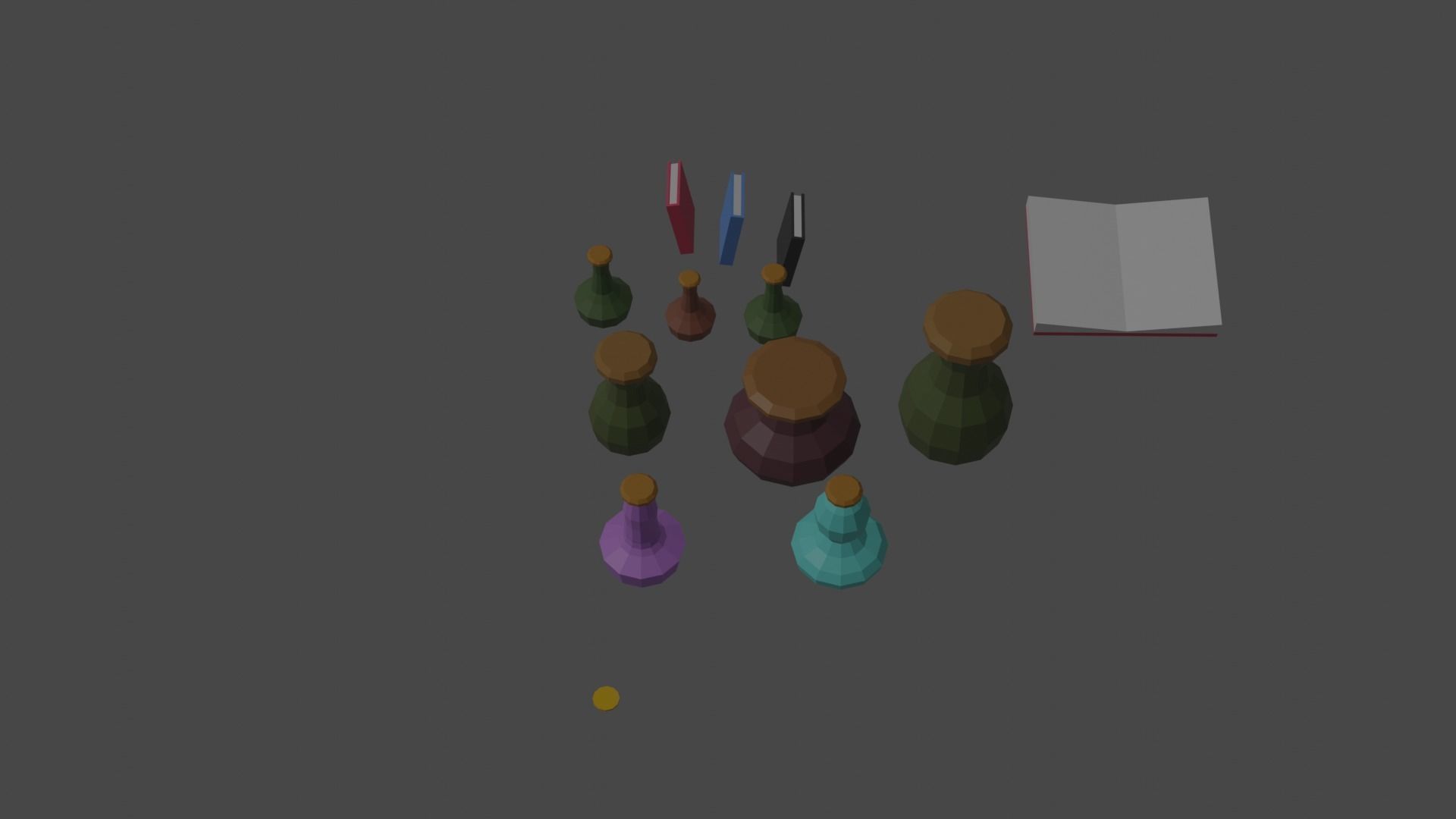 3D model low poly dungeon lego building with lights and furniture VR ...