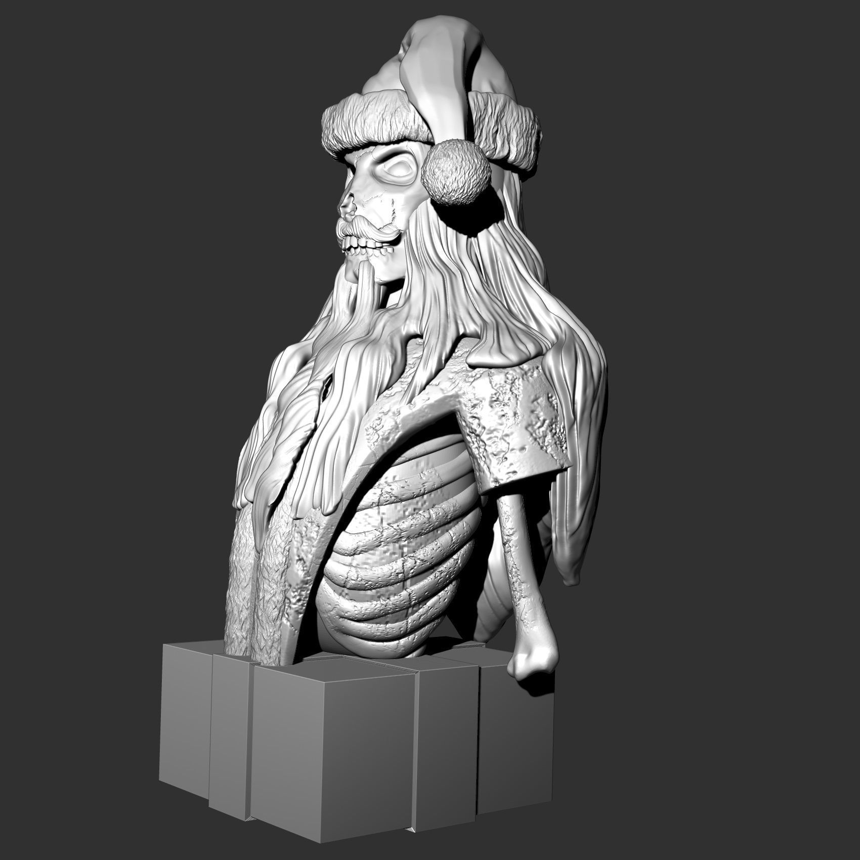 Zombie Claus 3D model 3D printable | CGTrader