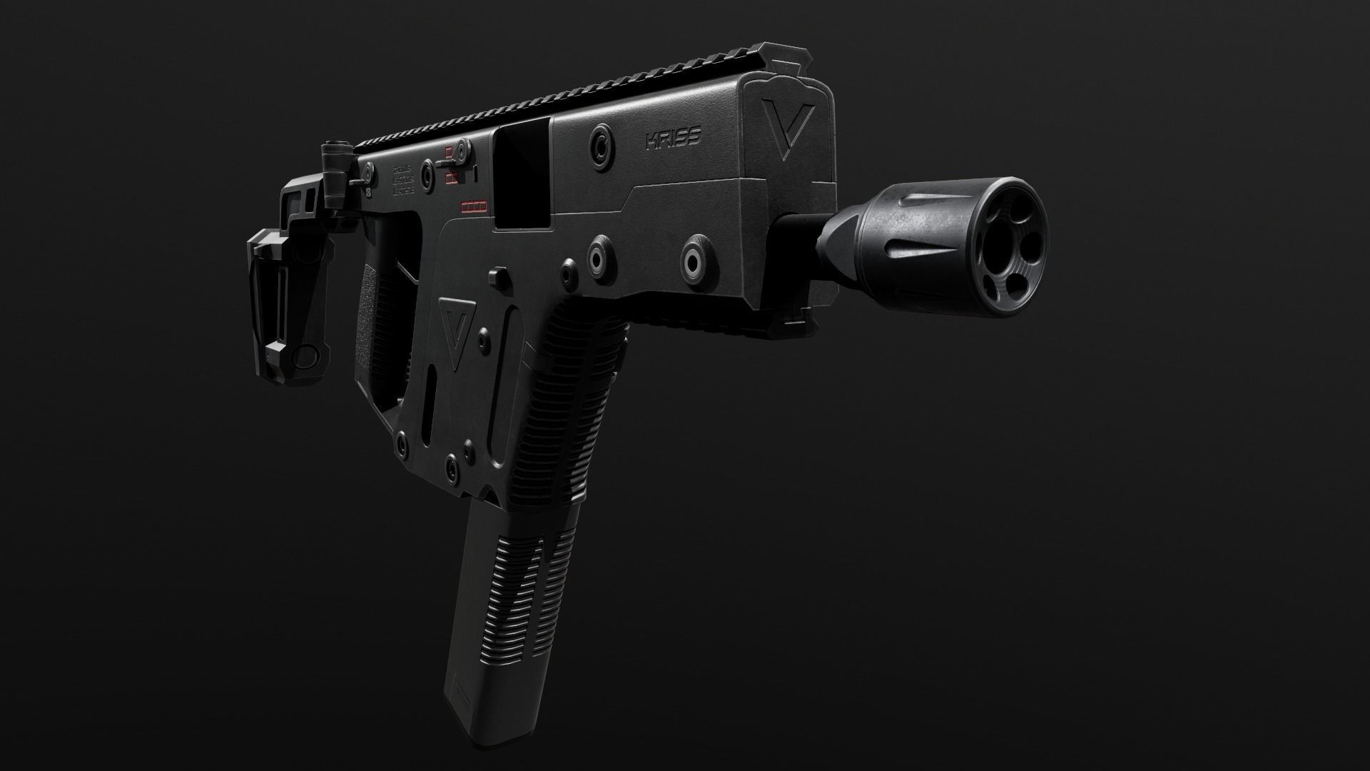 3D model SLR Rifleworks Synergy Linear Hybrid Comp 45 ACP VR / AR / low ...