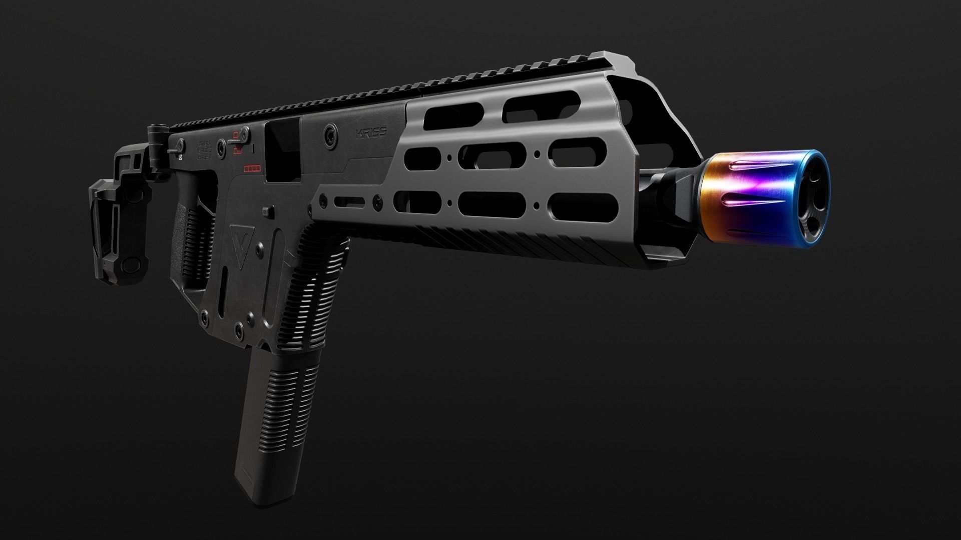 3D model SLR Rifleworks Synergy Linear Hybrid Comp 45 ACP VR / AR / low ...