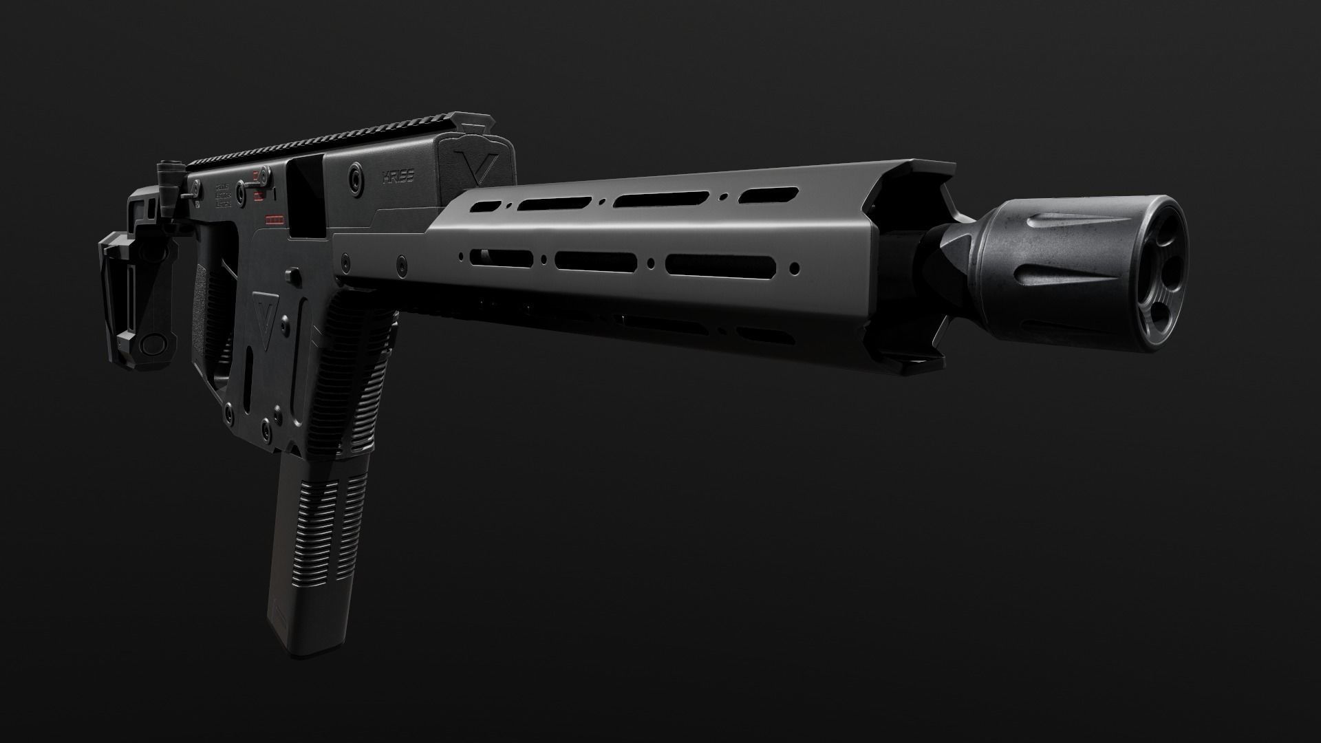 3D model SLR Rifleworks Synergy Linear Hybrid Comp 45 ACP VR / AR / low ...