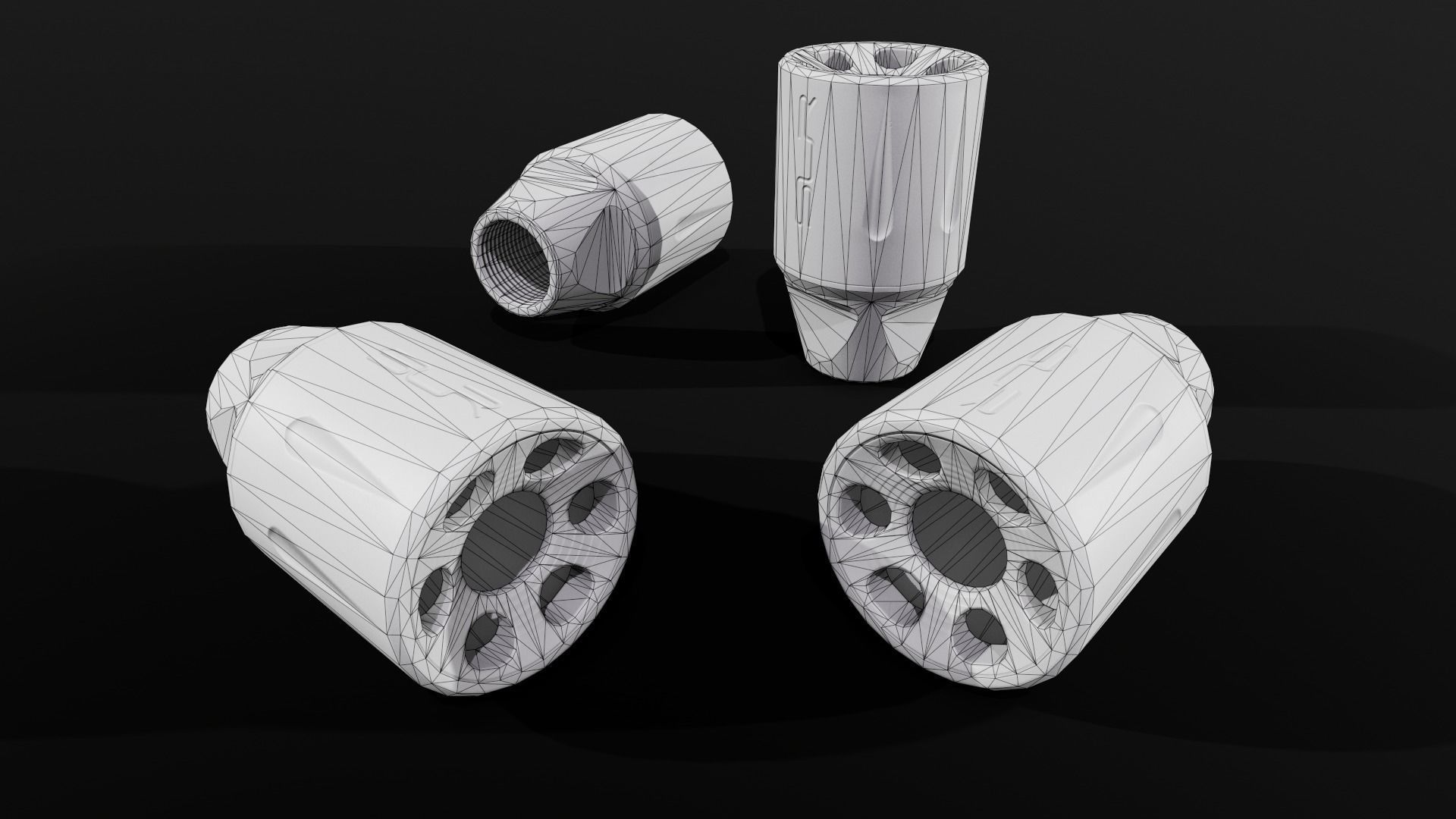 3D model SLR Rifleworks Synergy Linear Hybrid Comp 45 ACP VR / AR / low ...