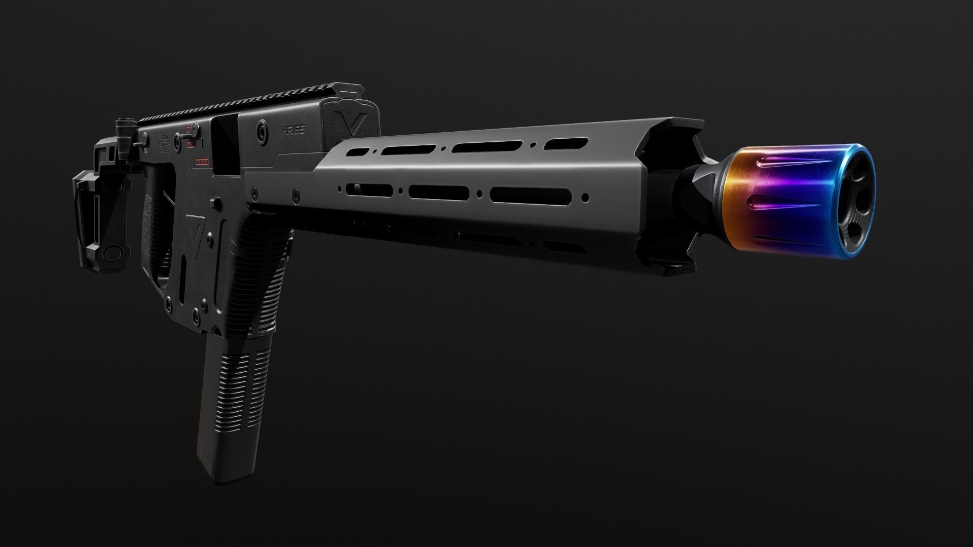 3D model SLR Rifleworks Synergy Linear Hybrid Comp 45 ACP VR / AR / low ...