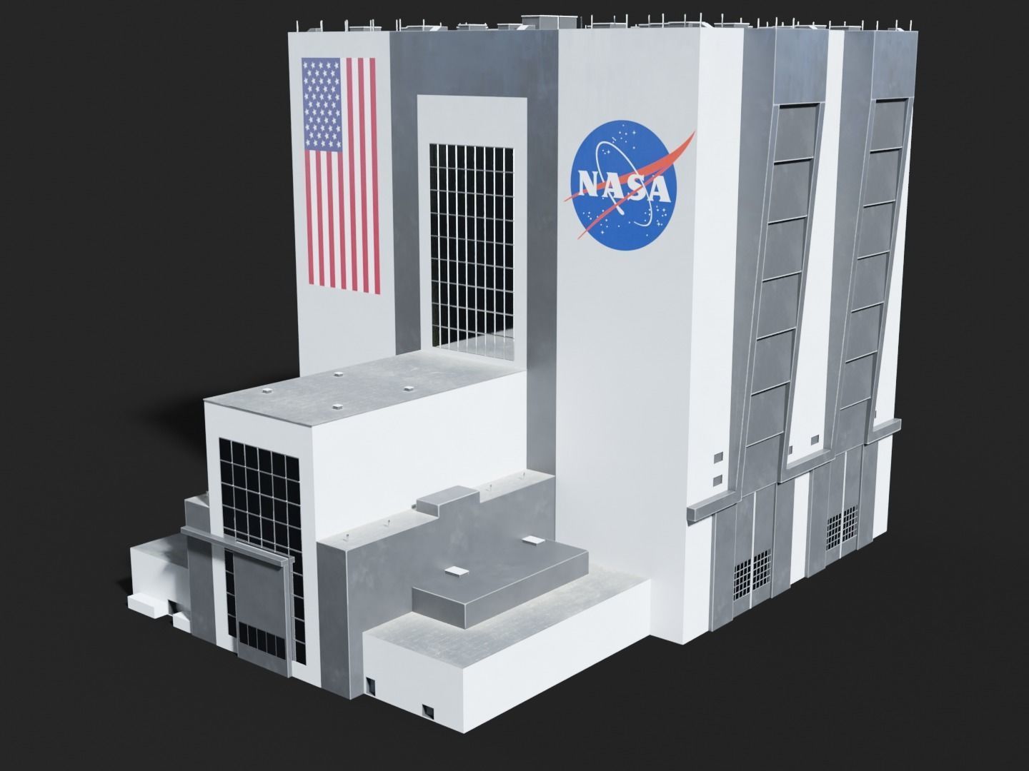 3D model NASA Vehicle Assembly Building VR / AR / low-poly | CGTrader