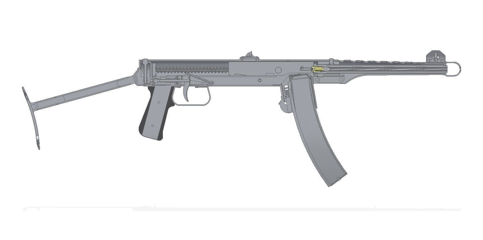 PPS-43 gun 3D model | CGTrader