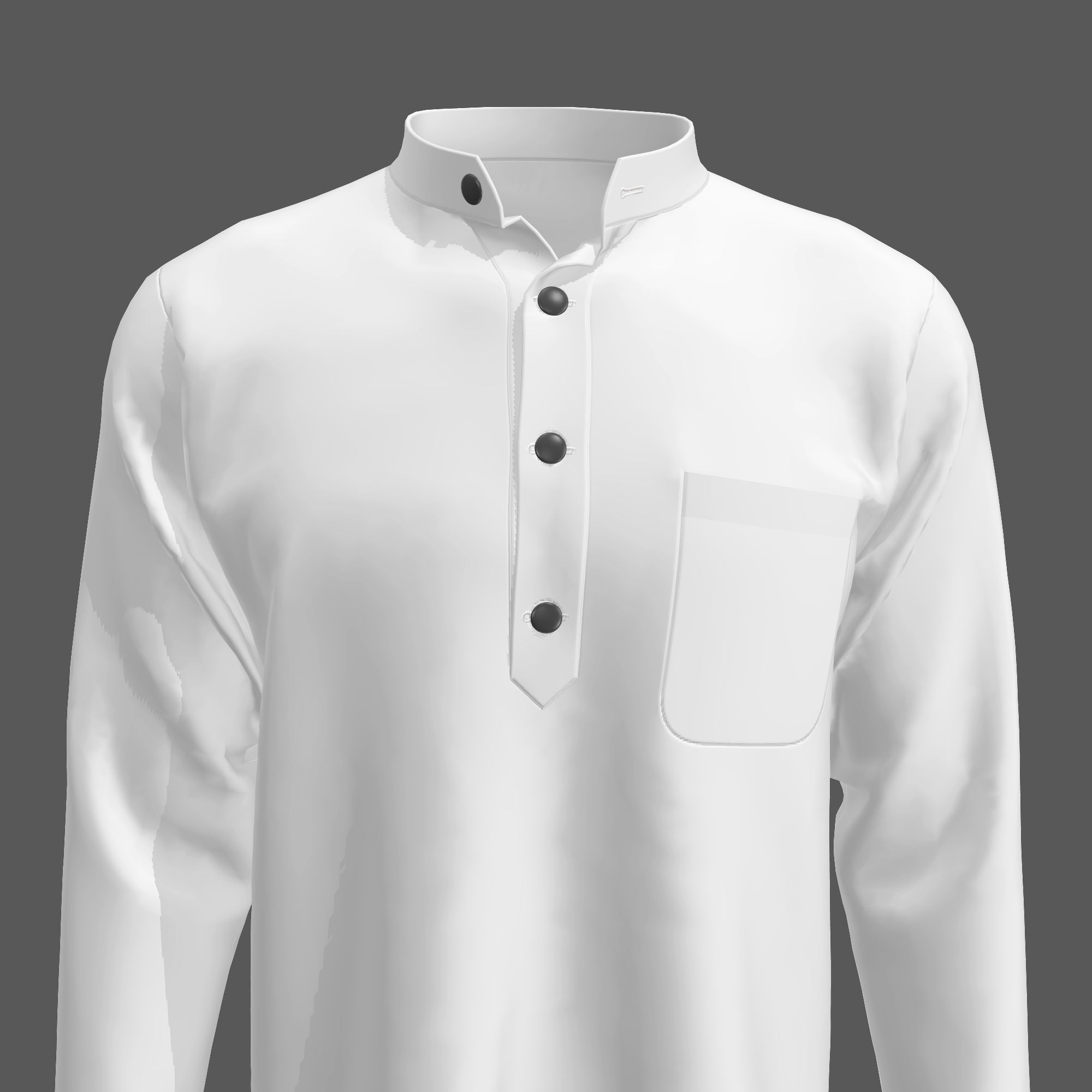 Men Kurta or Qamees 3d Model 3D model | CGTrader