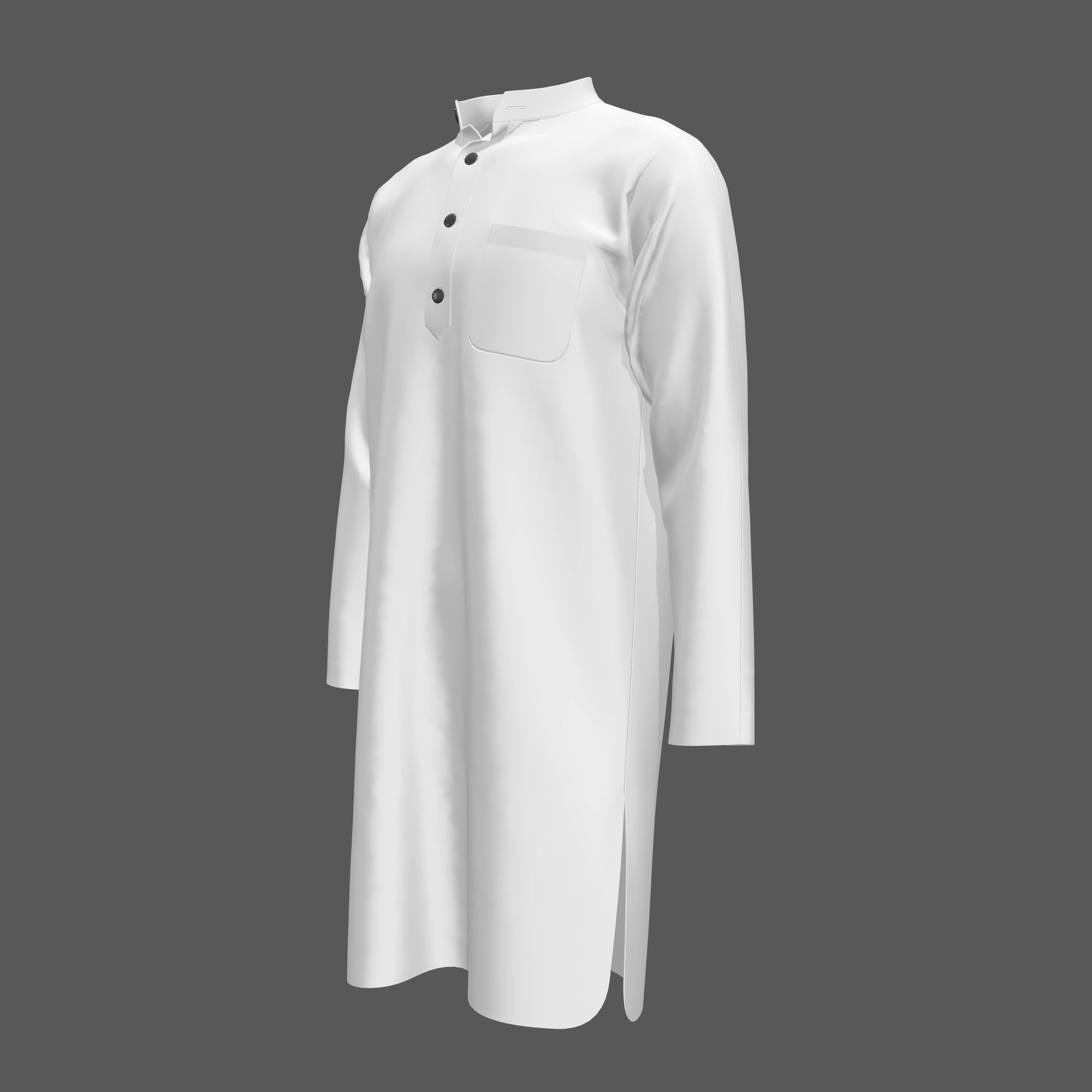 Men Kurta or Qamees 3d Model 3D model | CGTrader