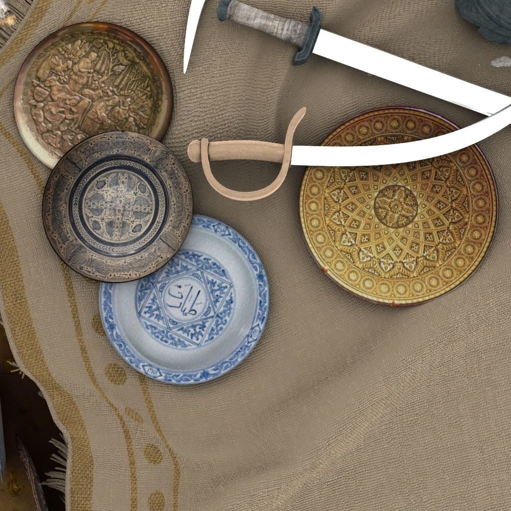 Metals set of weapons 3D model | CGTrader