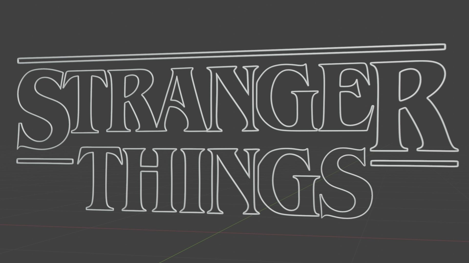 Logo Stranger Things 3D model | CGTrader