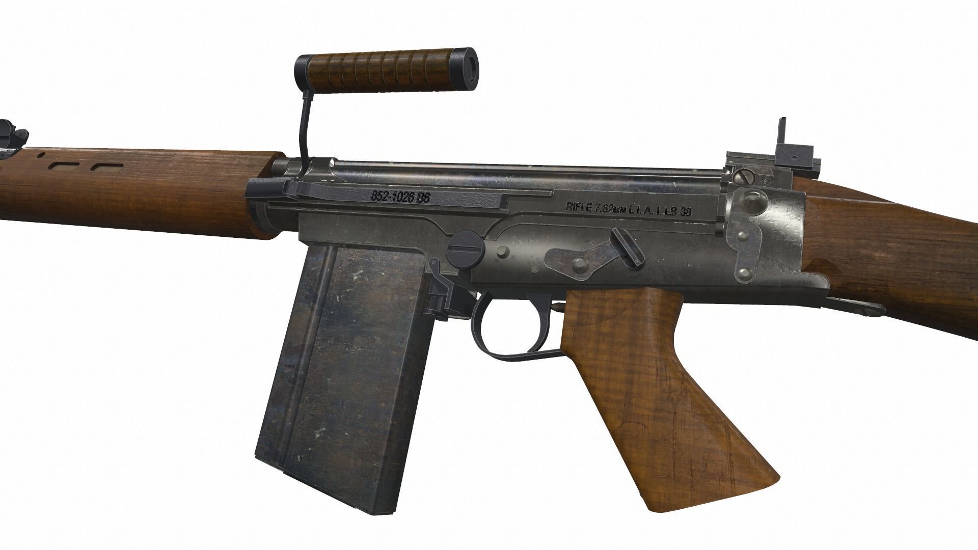 Assault rifle L1A1 Fn Fal 3D model | CGTrader