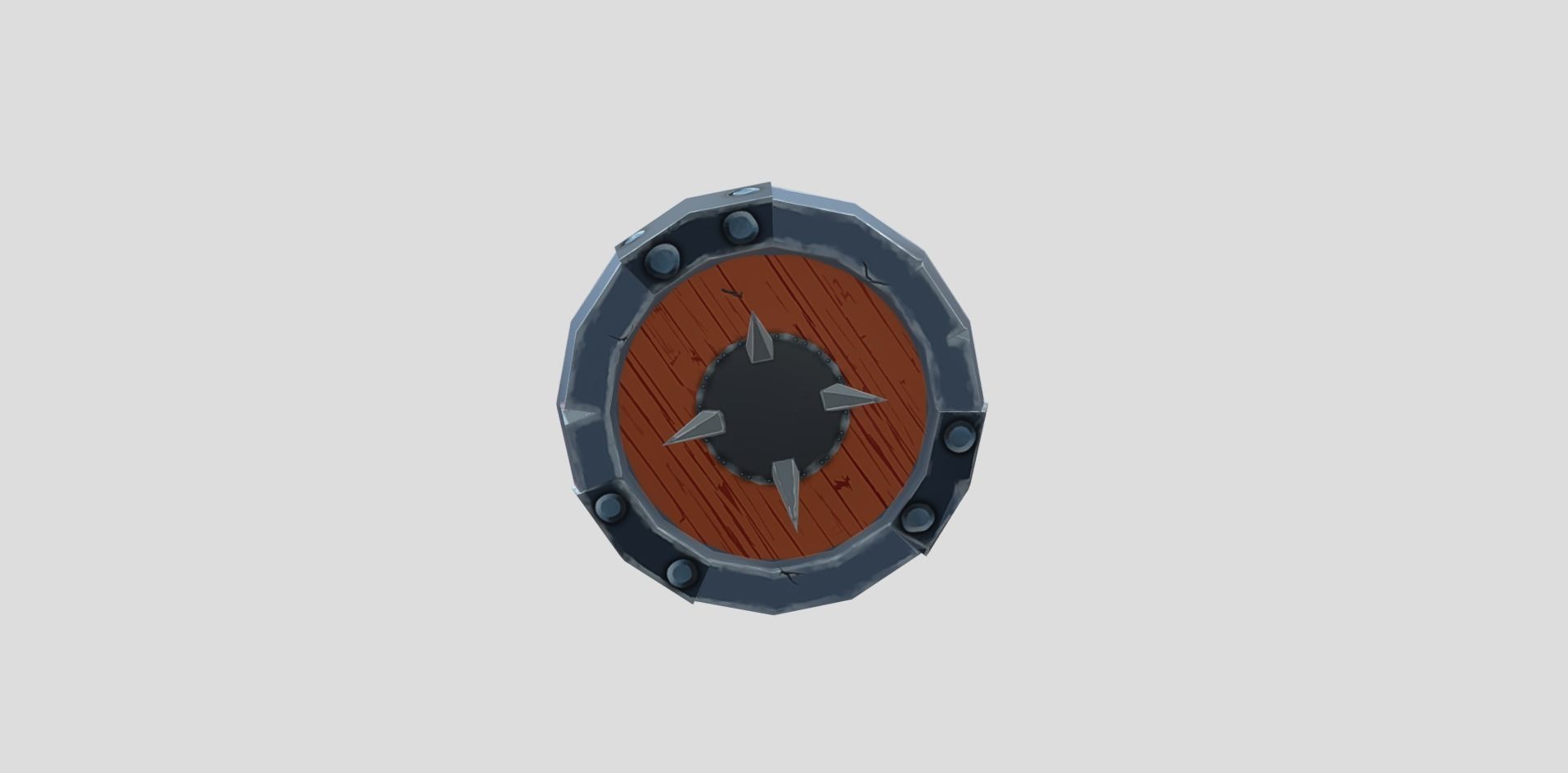 3D model Cartoon shield with spikes VR / AR / low-poly | CGTrader