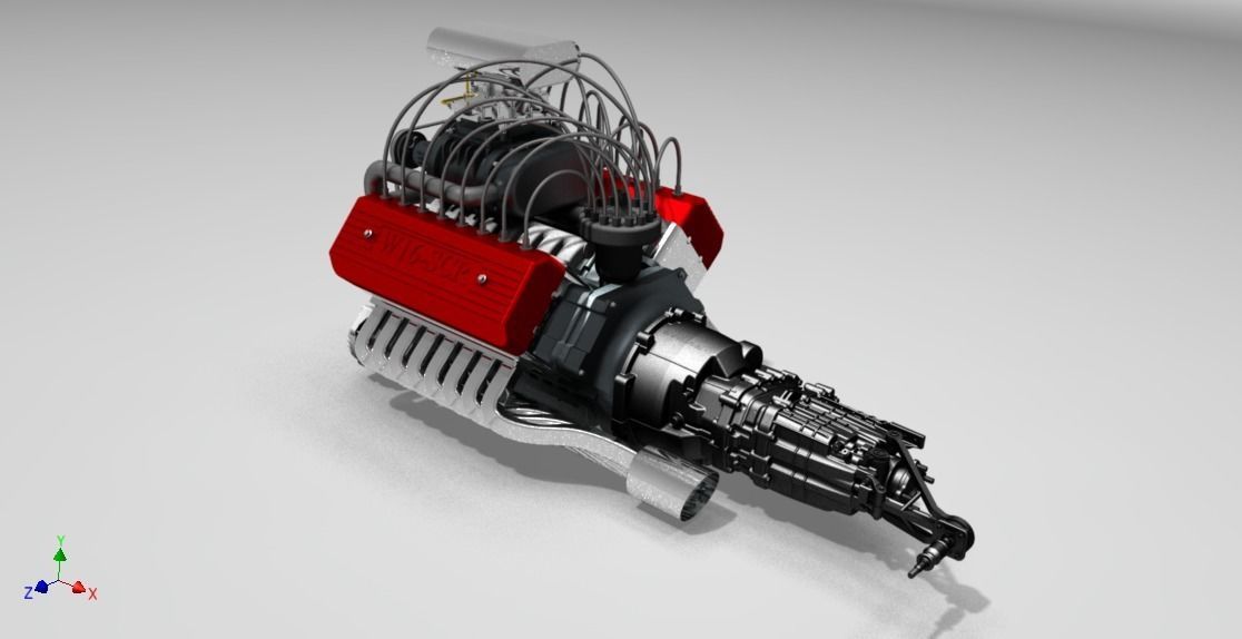 W16 Engine Muscle 3D model 3D printable | CGTrader