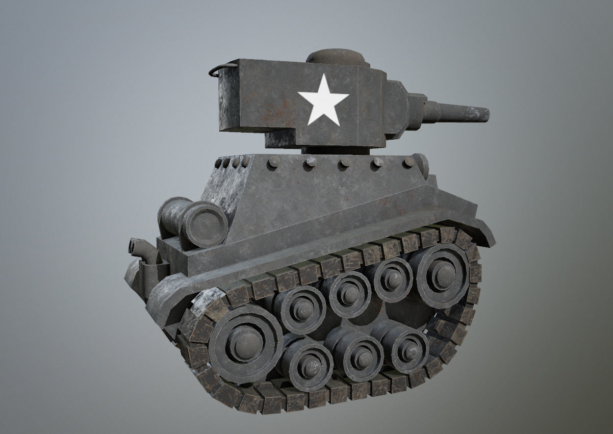 3D Model Collection Tanks Package of 4 Stylized Tanks Low Poly Game ...