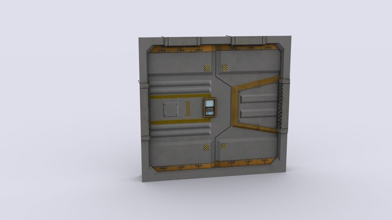 sci fi door free VR / AR / low-poly 3D model | CGTrader