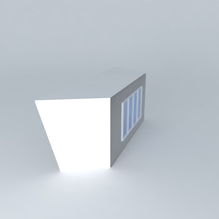 Slanted wall with window free 3D model | CGTrader