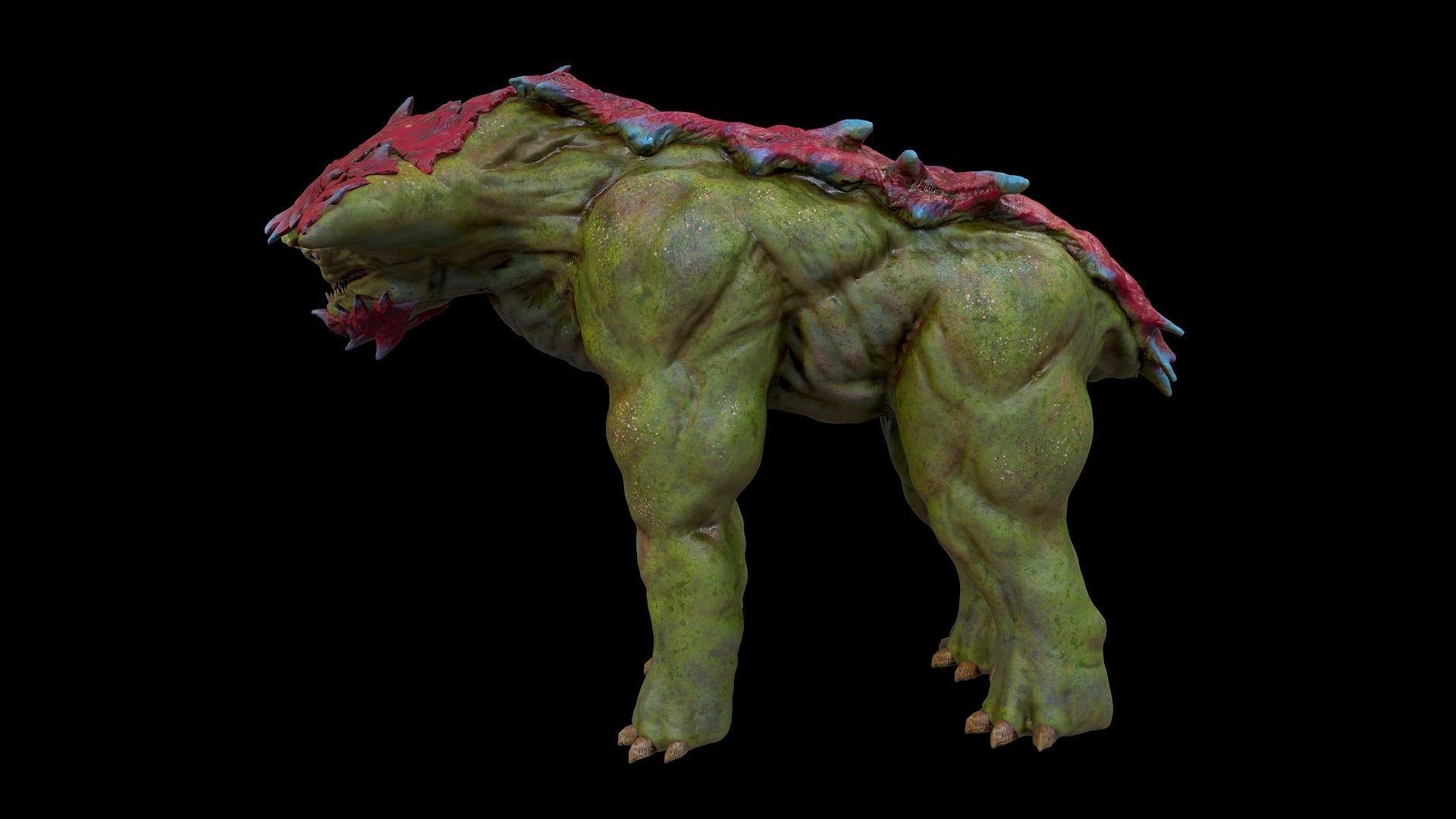 3D model Fantasy titan creature model rigged VR / AR / low-poly rigged ...
