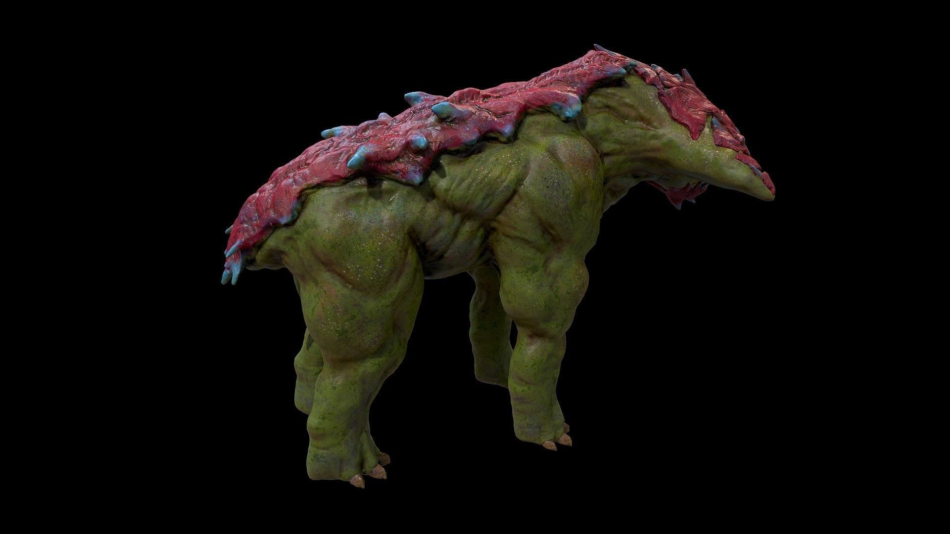 3D model Fantasy titan creature model rigged VR / AR / low-poly rigged ...