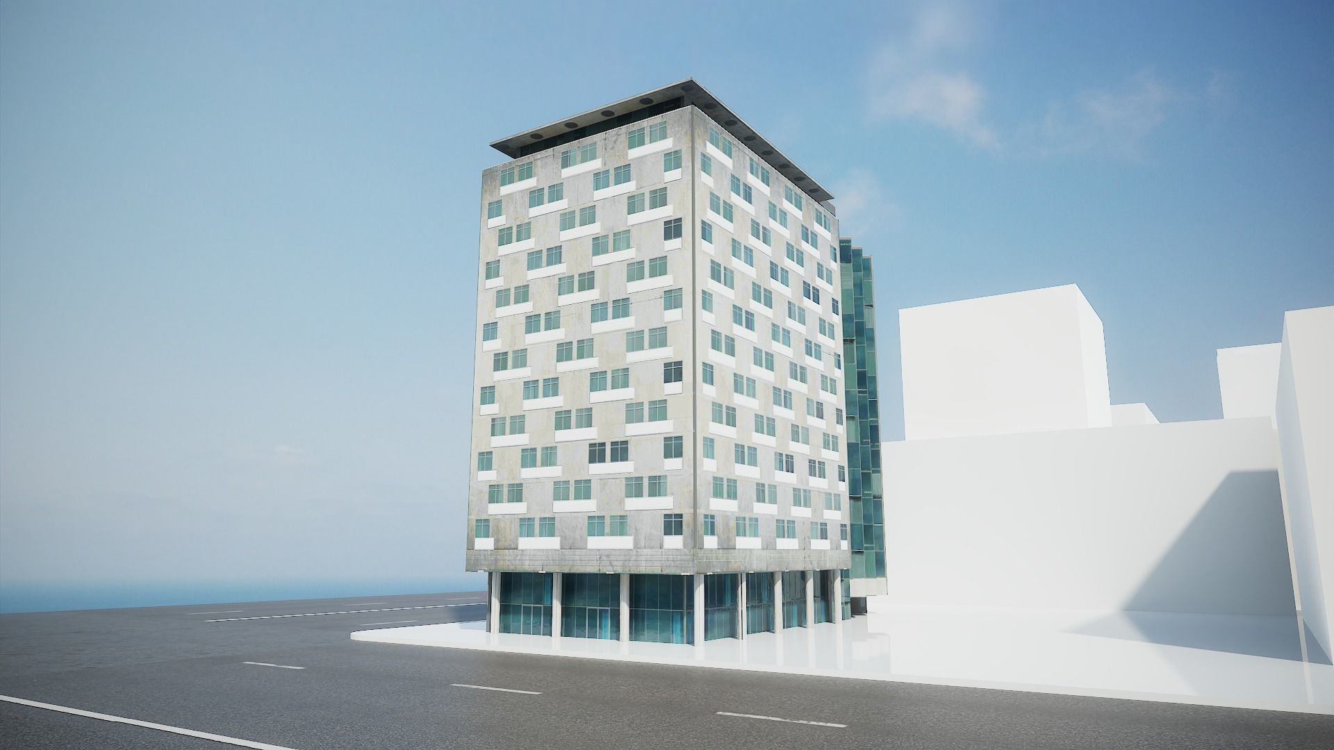 3D model Office Building low-poly VR / AR / low-poly | CGTrader