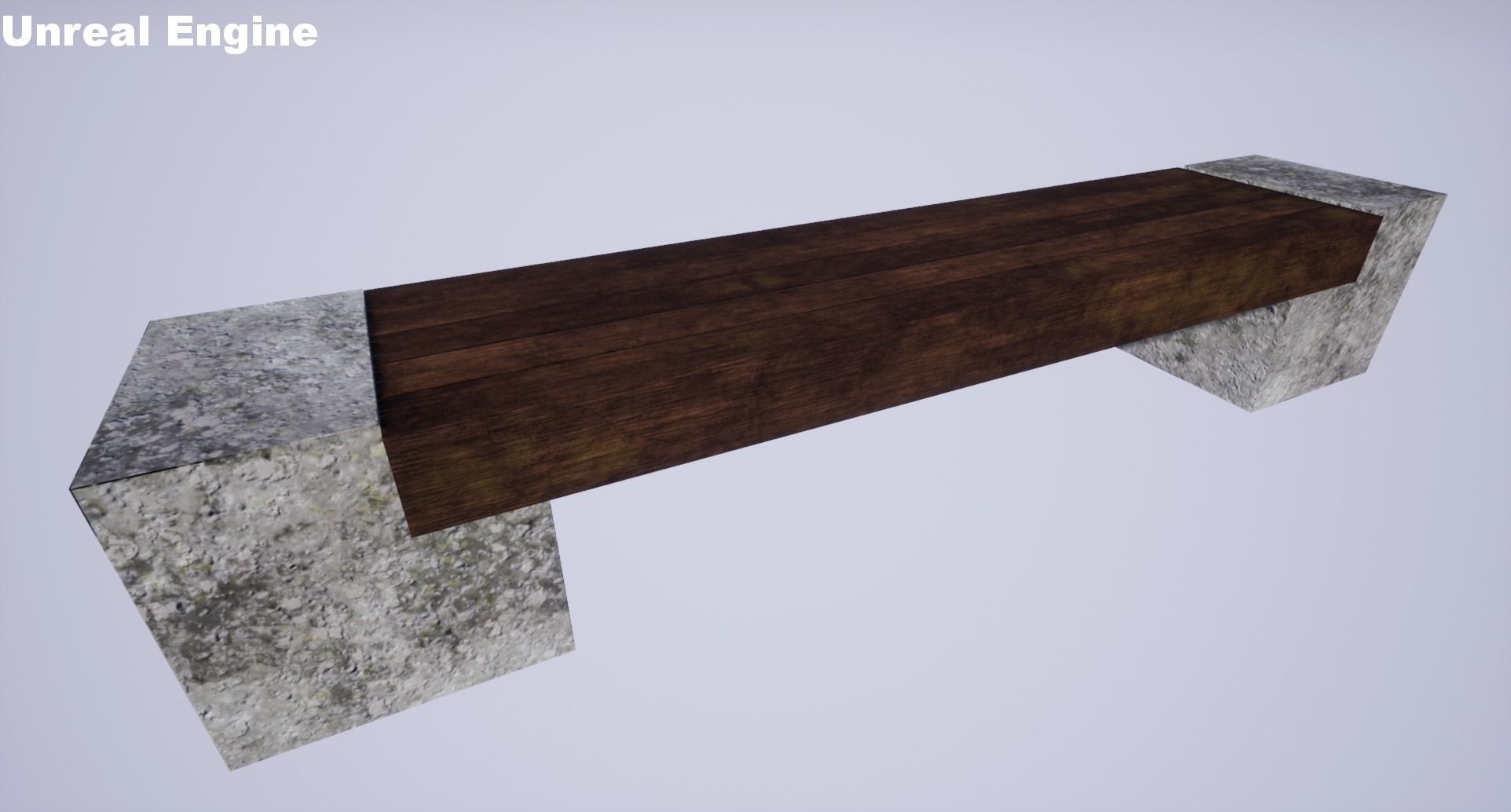 Bench with concrete base free VR / AR / low-poly 3D model | CGTrader