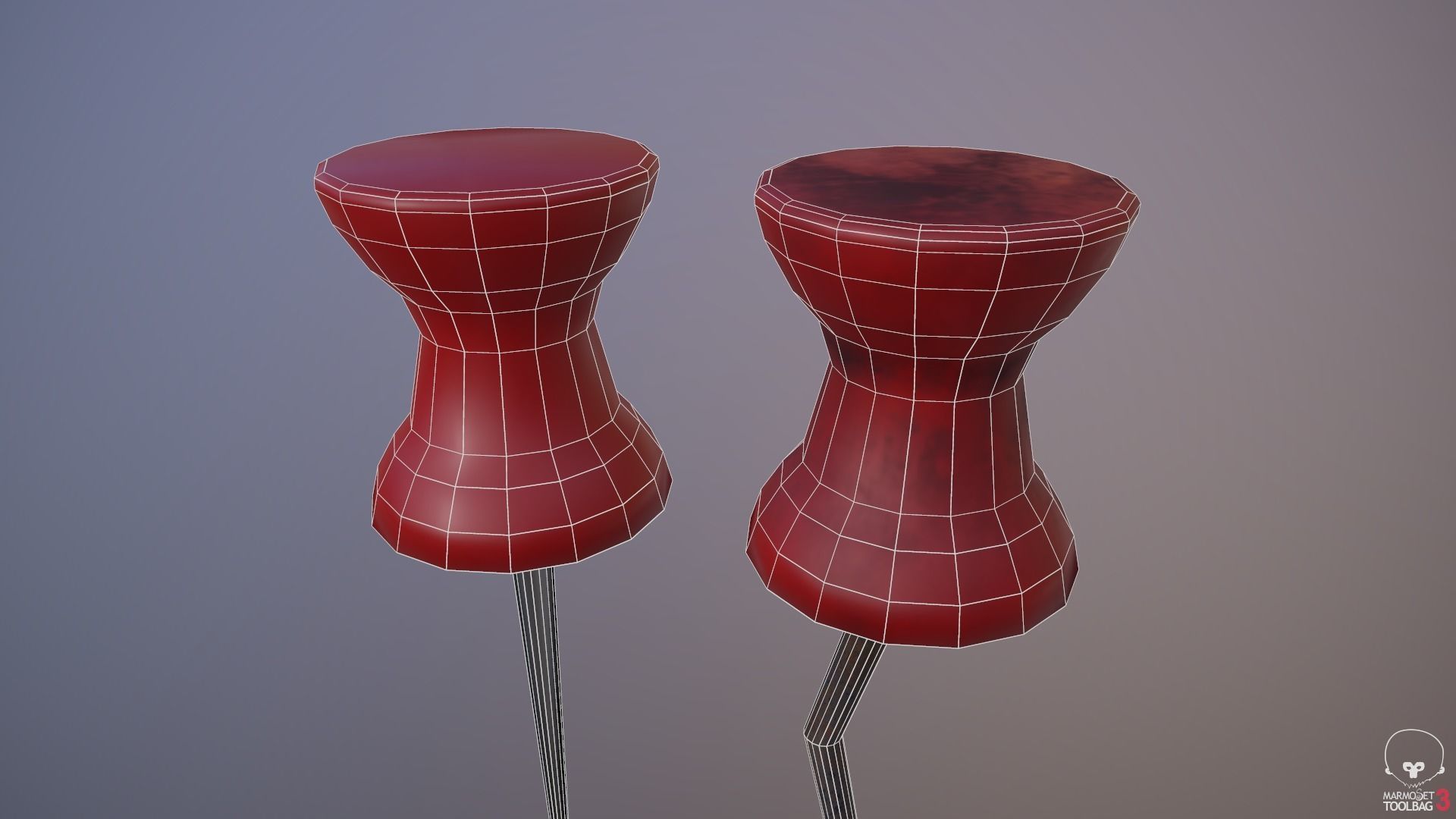 Pin normal and broken free VR / AR / low-poly 3D model | CGTrader