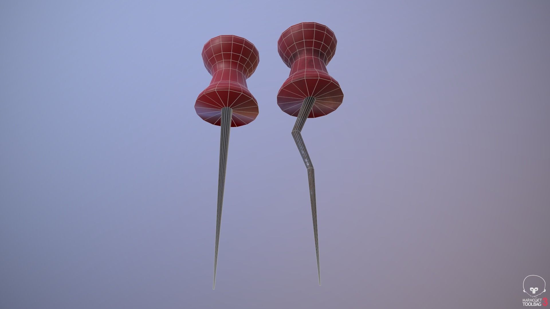 Pin normal and broken free VR / AR / low-poly 3D model | CGTrader