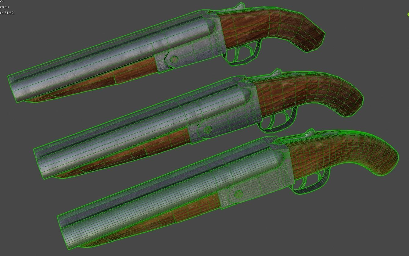 Sawed Off Shotgun free VR / AR / low-poly 3D model rigged | CGTrader
