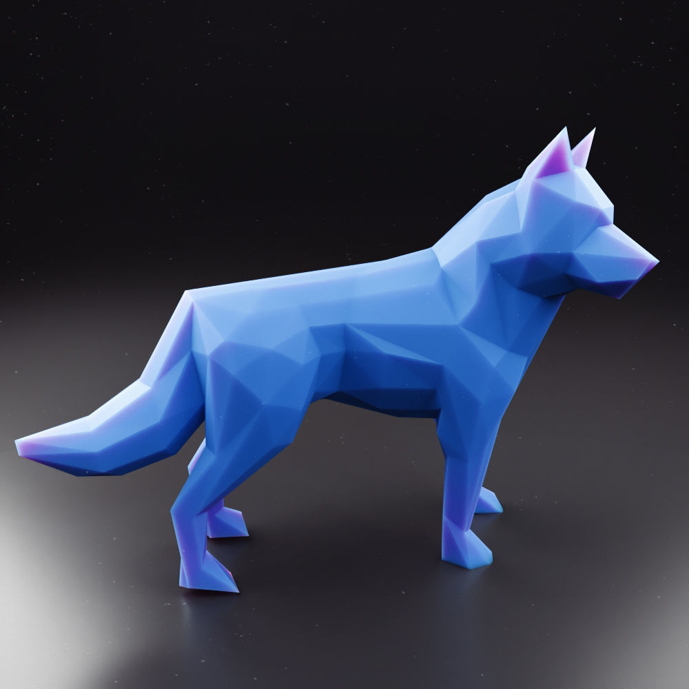3D model Husky Low Poly 1 VR / AR / low-poly | CGTrader