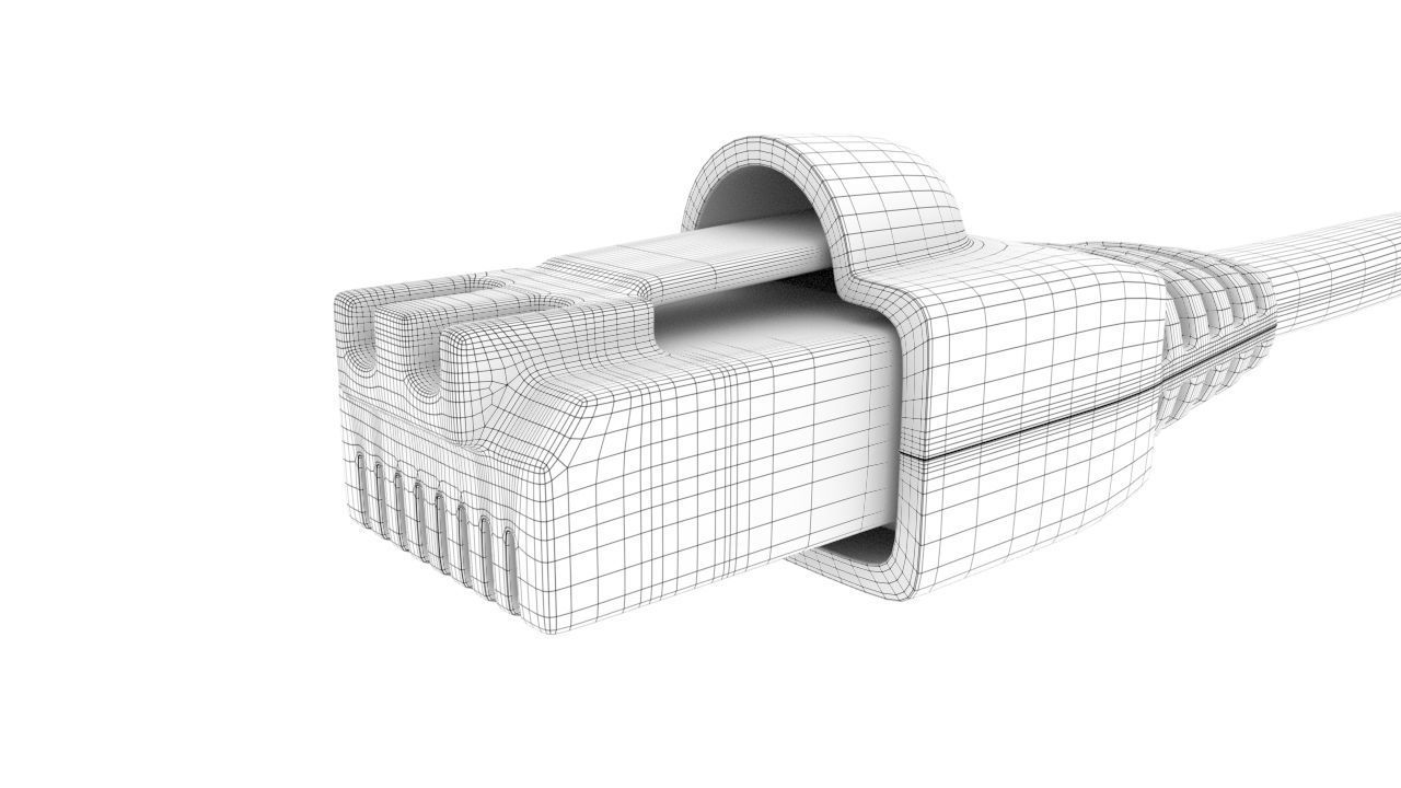 3D RJ45 Ethernet connector 3D model | CGTrader