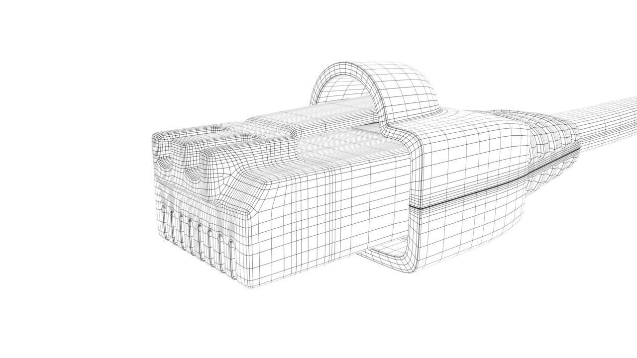 3D RJ45 Ethernet connector 3D model | CGTrader