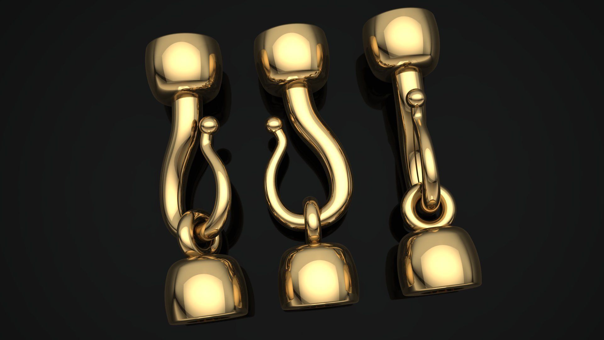 Jewellery Accessories Necklace Clasp Lock 3D model 3D printable | CGTrader