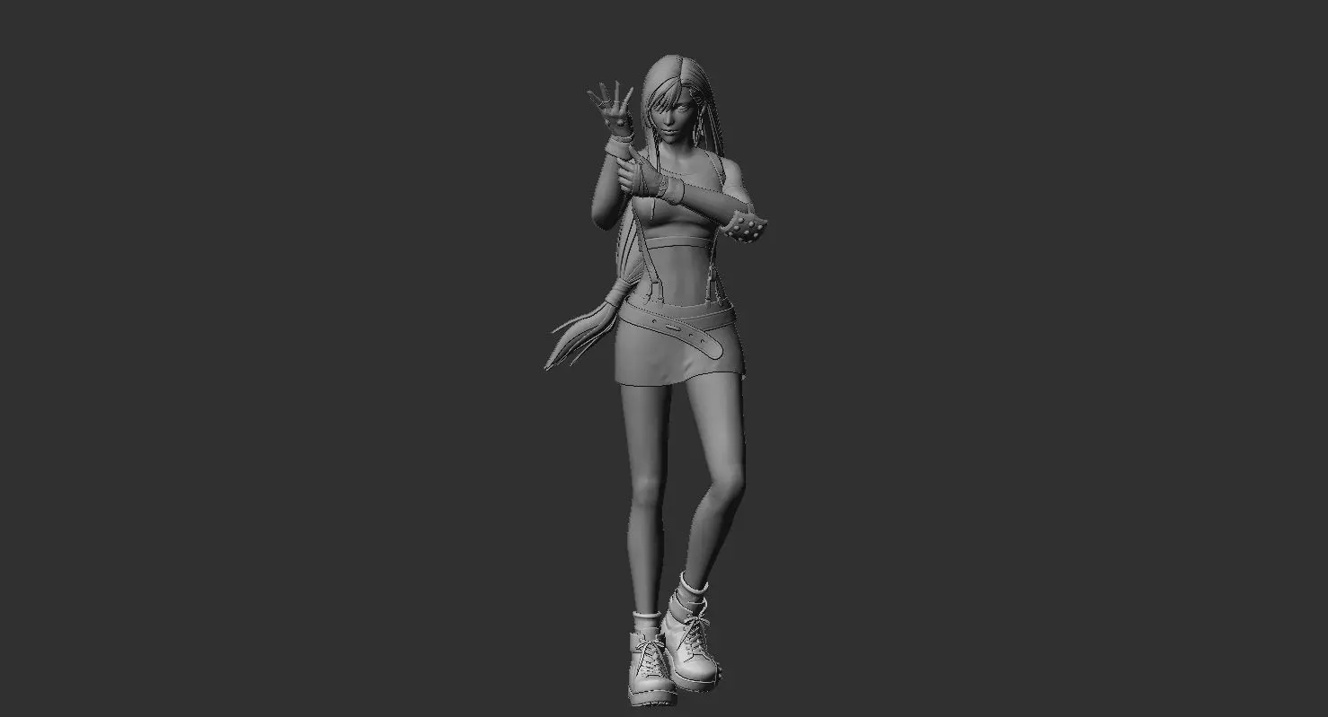 FINAL FANTASY 7 TIFA LOCKHEART FIGURE PRINTABLE MODEL 3D model 3D ...