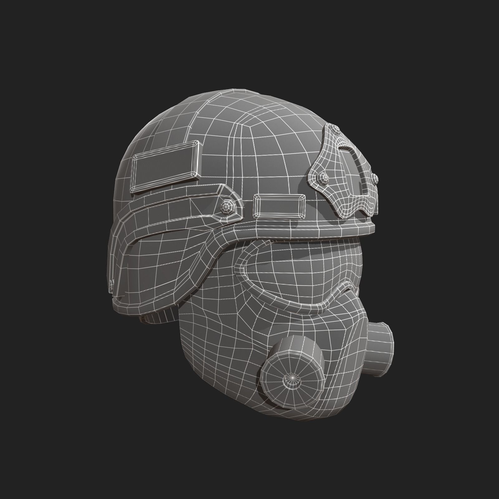 3D model Helmet scifi fantasy pilot military combat soldier armor VR ...