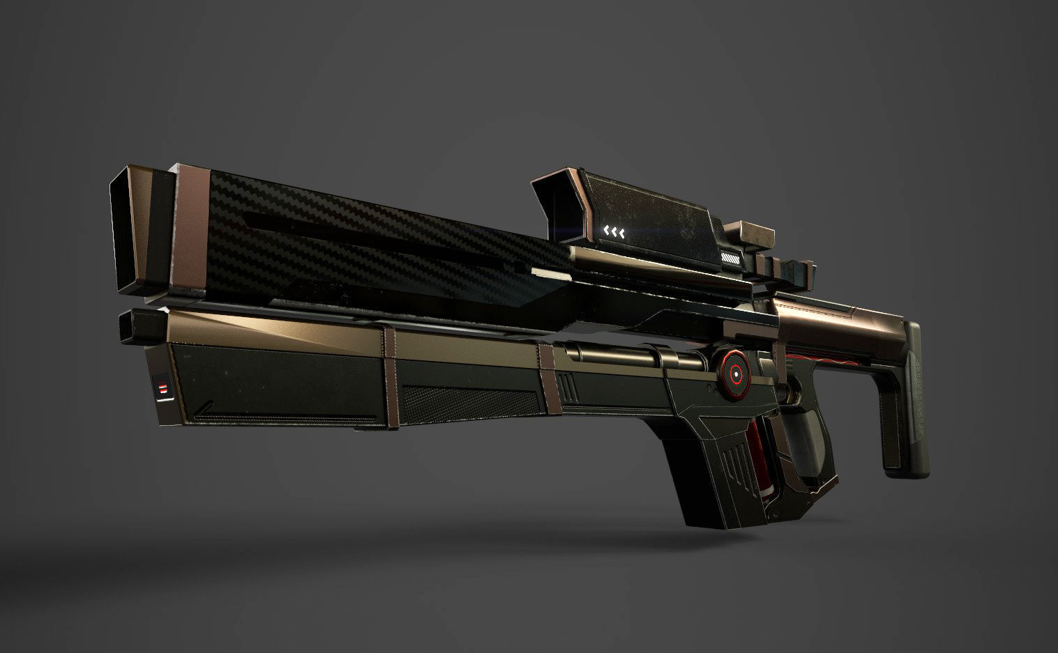 3D model Sci-Fi Weapon Game Assets Optimized Polygon VR / AR / low-poly ...