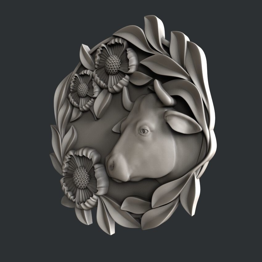 3d STL models for CNC router cow 3D model | CGTrader