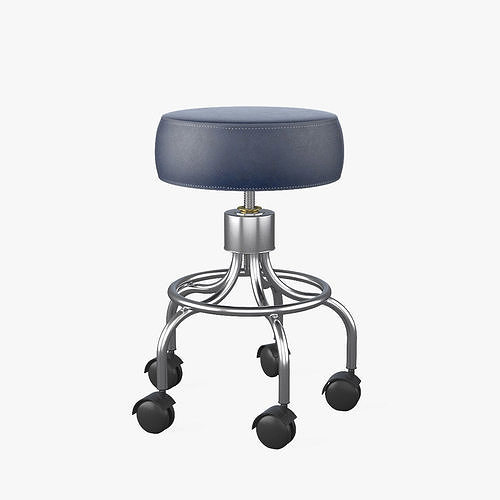 Medical Exam Stool darkBlue 3D model | CGTrader