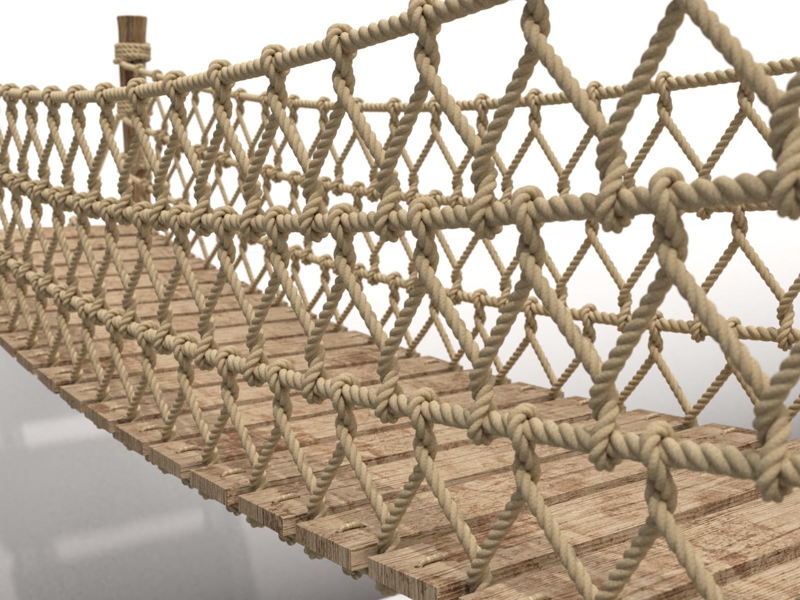 Rope Suspension Bridge 3D model | CGTrader