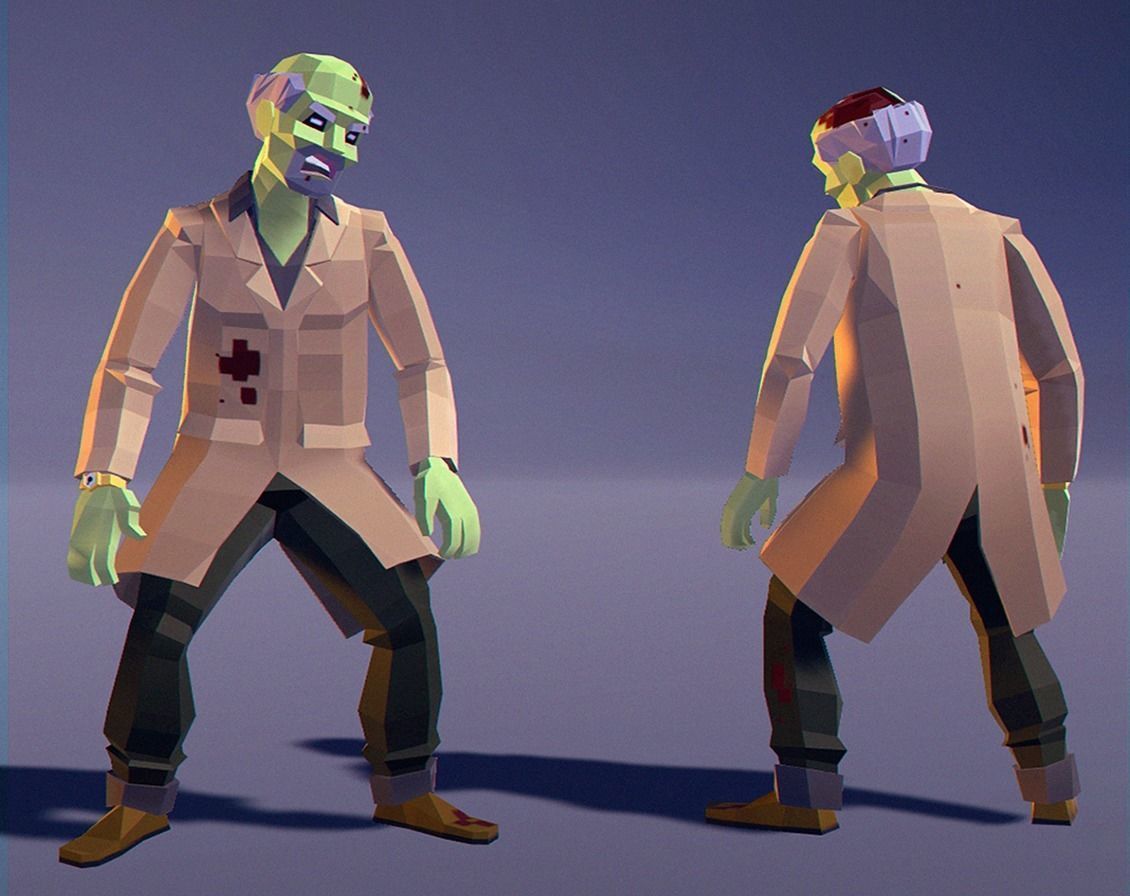 3D model Sharp Zombies VR / AR / low-poly rigged animated | CGTrader