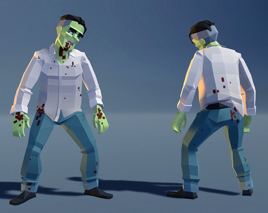 3D model Sharp Zombies VR / AR / low-poly rigged animated | CGTrader