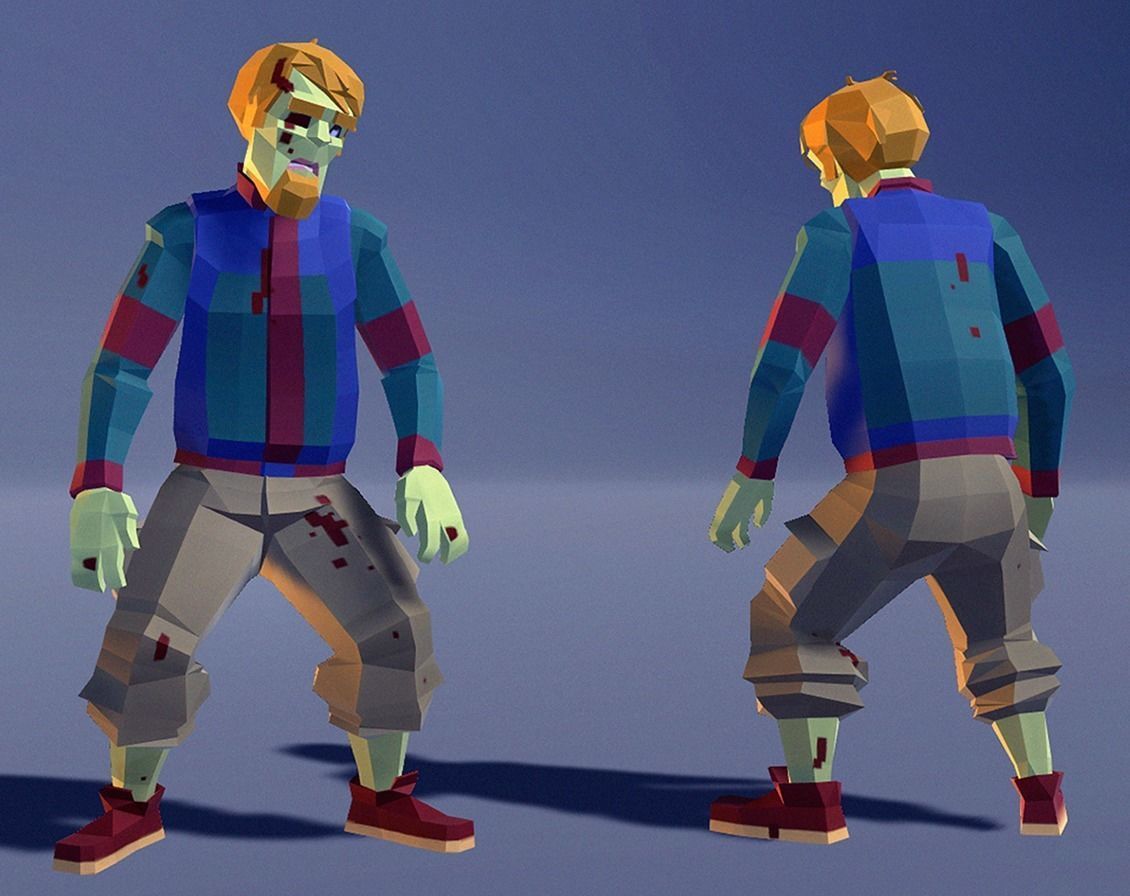 3D model Sharp Zombies VR / AR / low-poly rigged animated | CGTrader