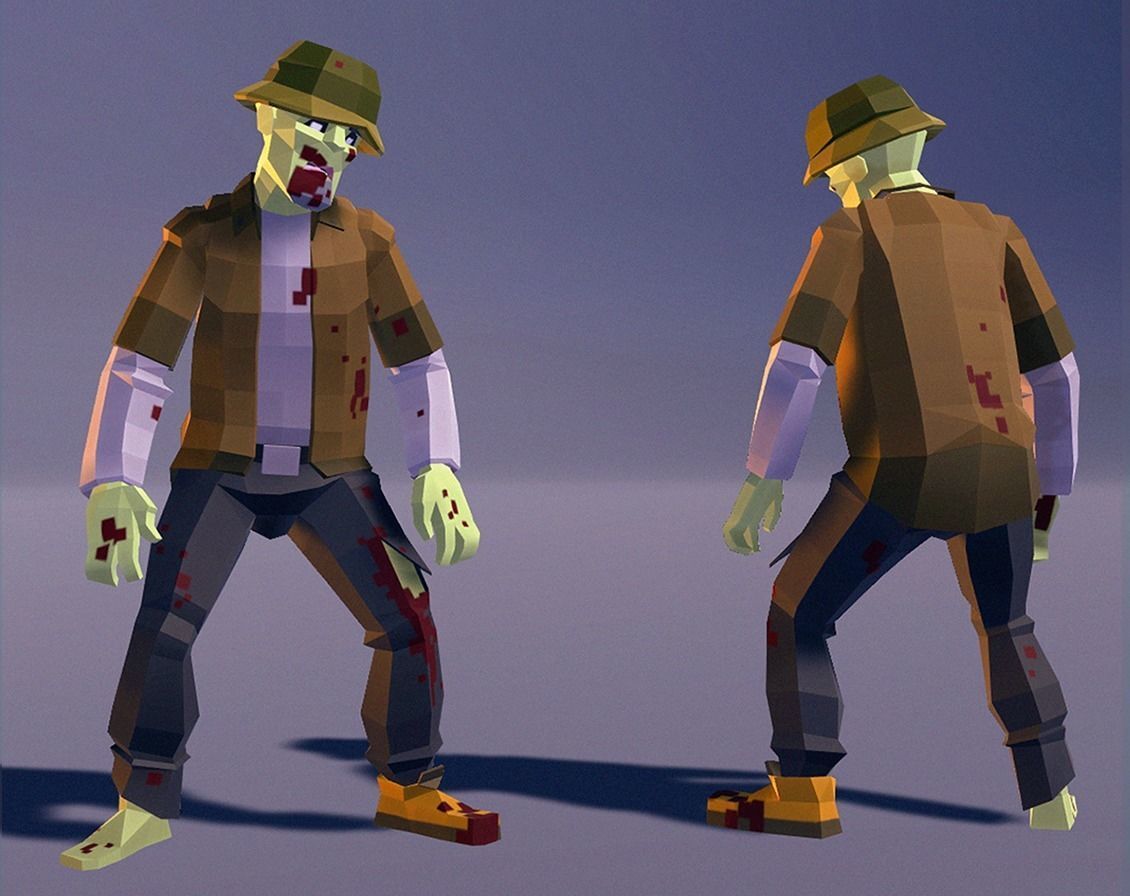 3D model Sharp Zombies VR / AR / low-poly rigged animated | CGTrader